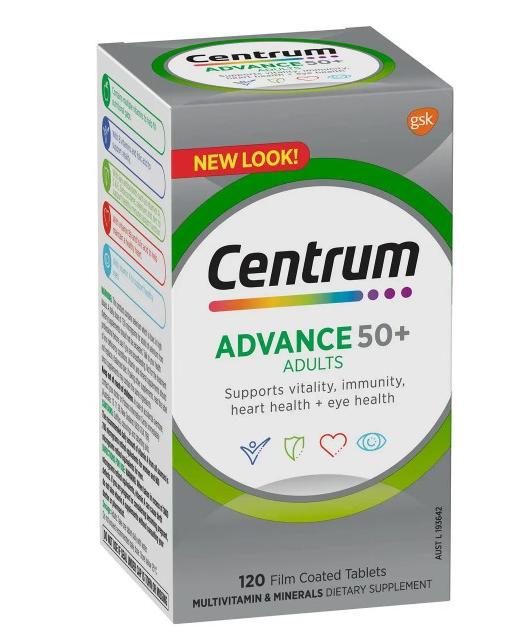 Centrum Advance 120 tablets - Multivitamin cho người trên 50 tuổi